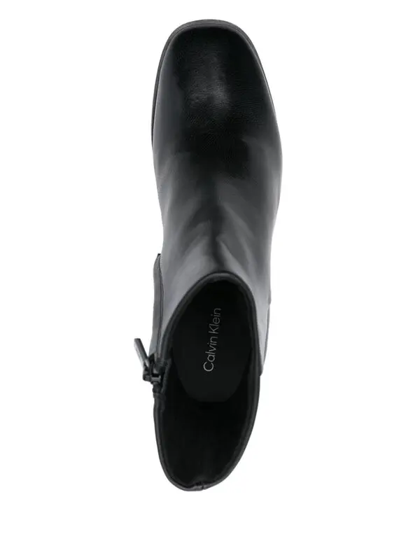 Calvin Klein 50mm Leather Square-toe Ankle Boots