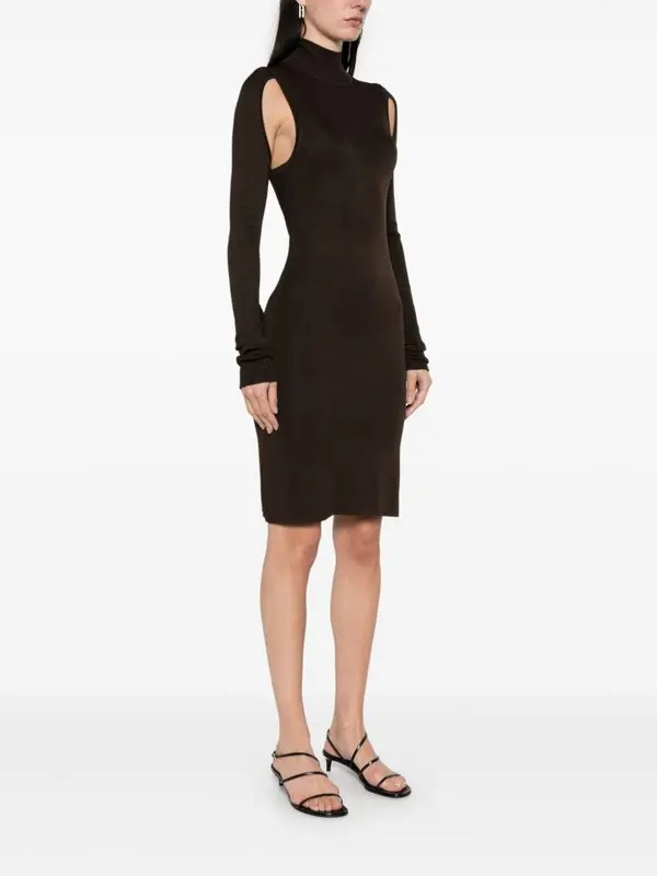 Helmut Lang Air Midi Dress - Brown