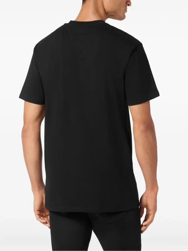 Philipp Plein Angel Smile-patch T-shirt - Black