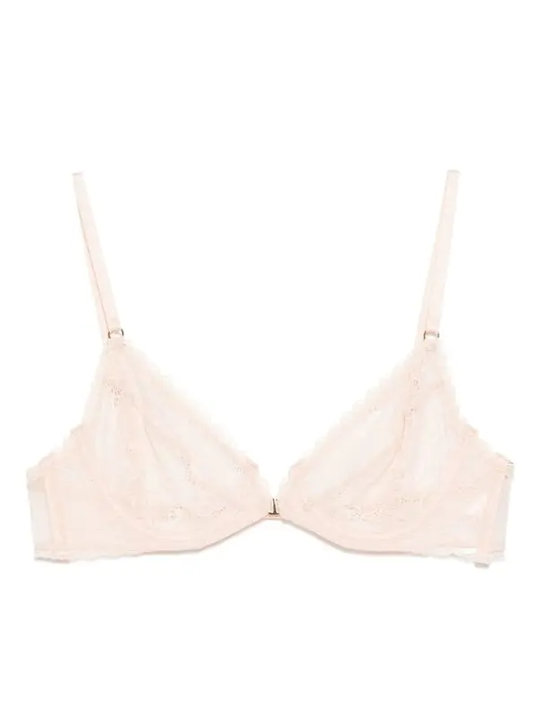 Kiki De Montparnasse Dahlia Lace Demi Bra - Pink