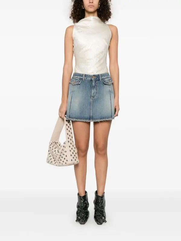 Alexander McQueen Denim Mini Skirt