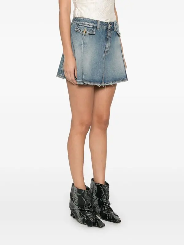 Alexander McQueen Denim Mini Skirt