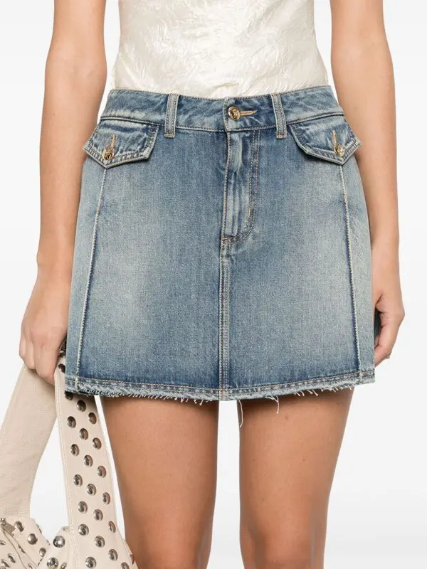 Alexander McQueen Denim Mini Skirt