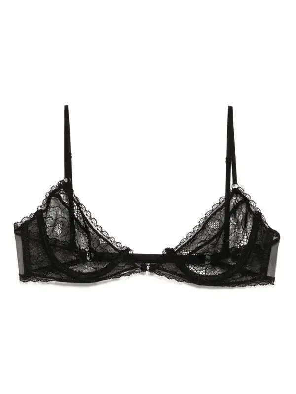 Kiki De Montparnasse Dahlia Lace Demi Bra - Black