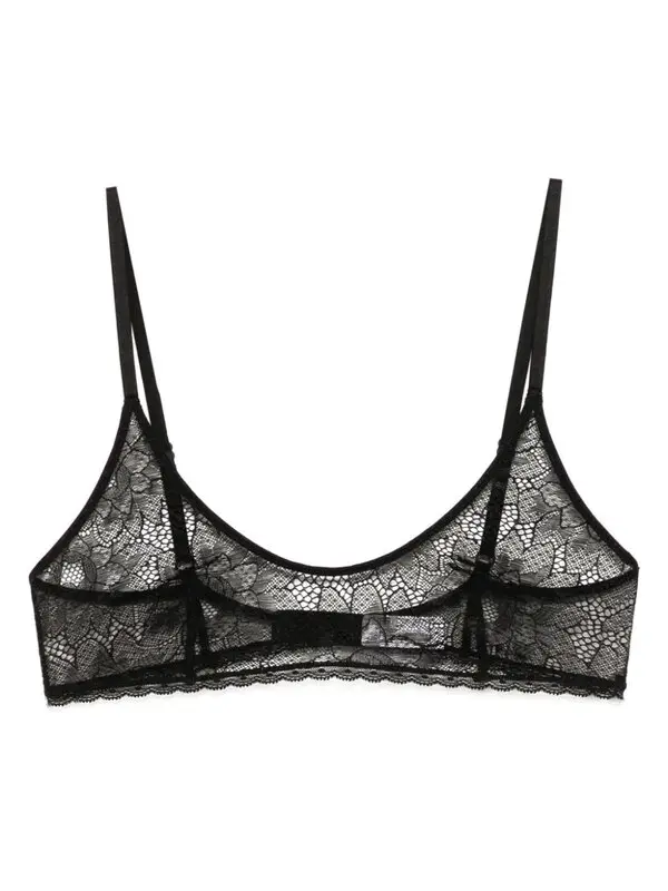 Kiki De Montparnasse Dahlia Soft Lace Bra - Black