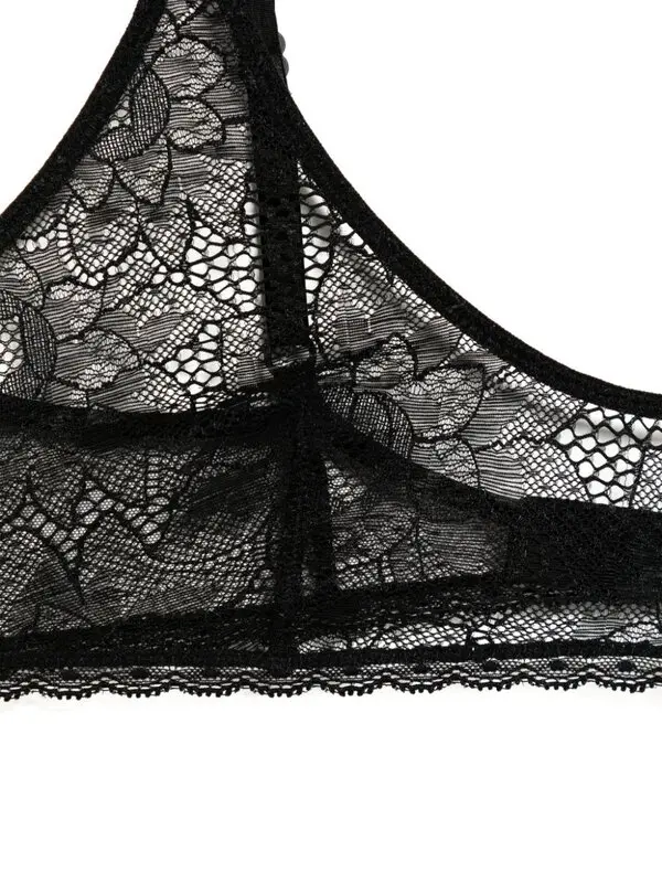 Kiki De Montparnasse Dahlia Soft Lace Bra - Black