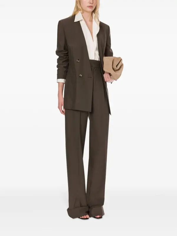 Philosophy Di Lorenzo Serafini Lapeless Double-breasted Blazer - Brown