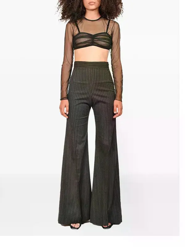 IOANA CIOLACU Semi-sheer Cropped Top