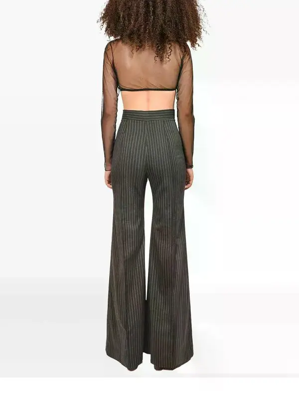 IOANA CIOLACU Semi-sheer Cropped Top