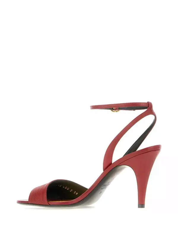 Valentino Garavani Calf Leather Strappy Sandals - Red