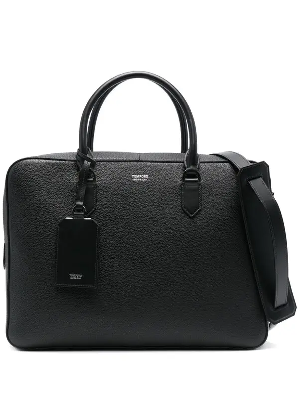 TOM FORD Leather Tote - Black