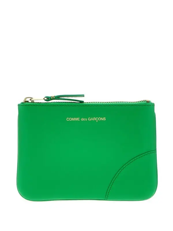 Comme Des Garçons Leather Card Holder - Green