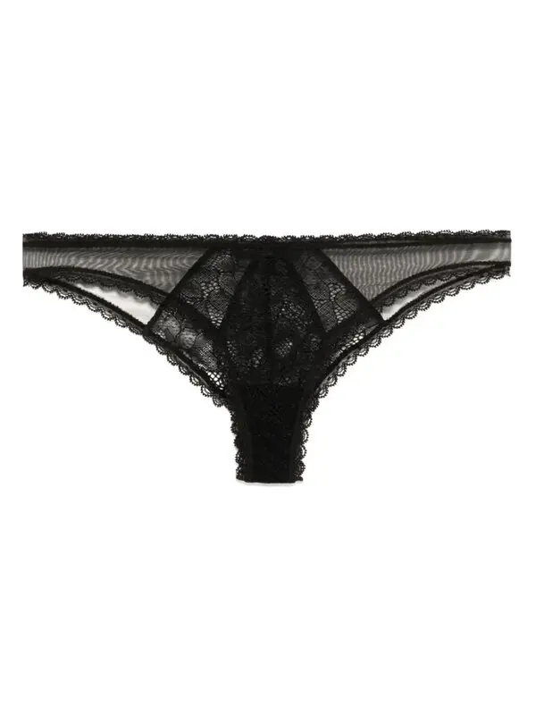 Kiki De Montparnasse Dahlia Lace Briefs - Black