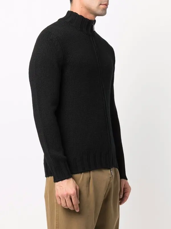 DELL'OGLIO Knitted Zip-up Jumper