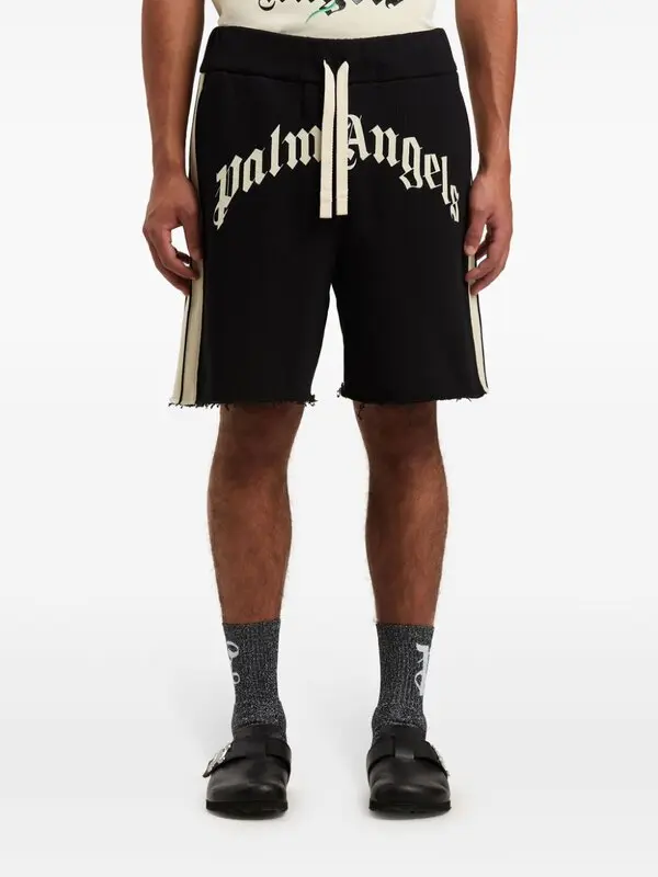 Palm Angels Logo Track Shorts - Black