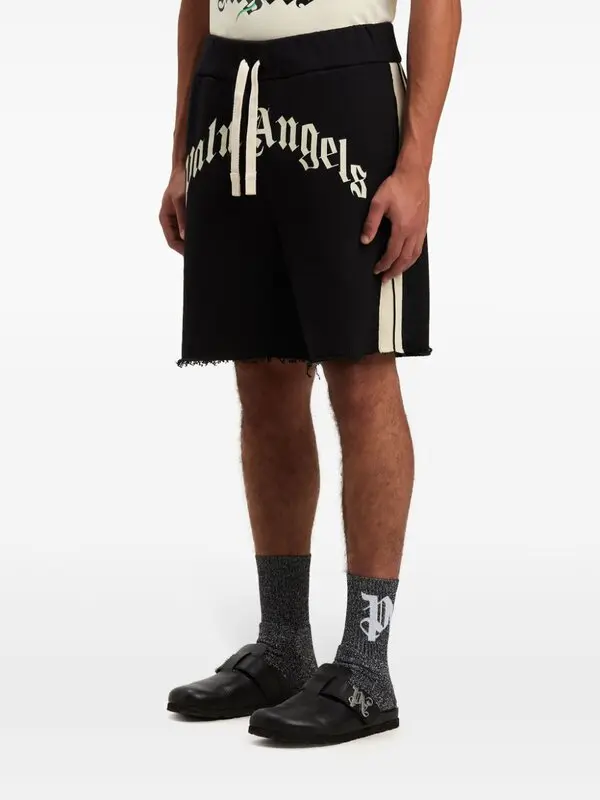 Palm Angels Logo Track Shorts - Black