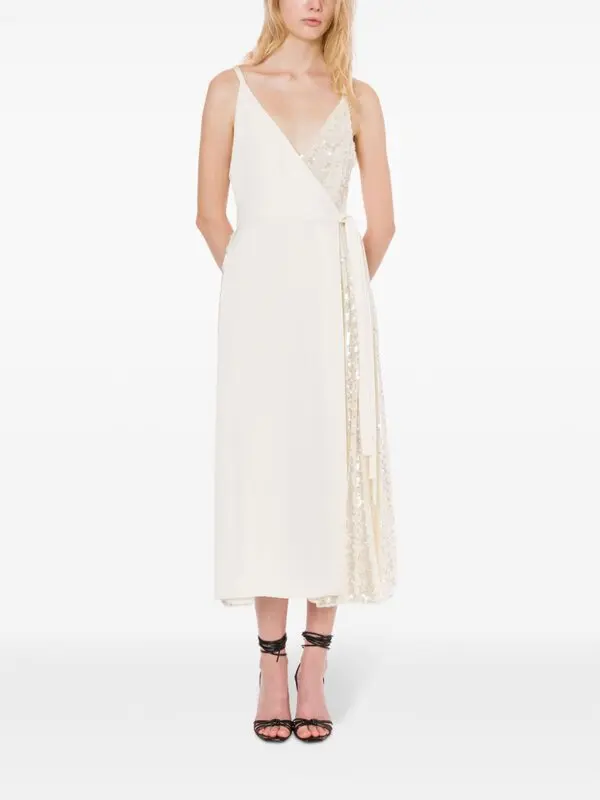 Philosophy Di Lorenzo Serafini Sequin-embellished Wrap Dress