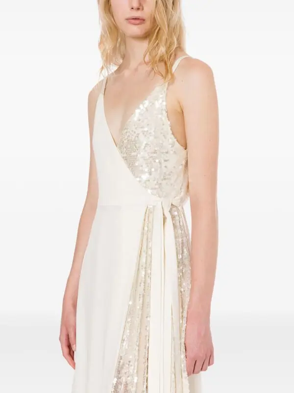 Philosophy Di Lorenzo Serafini Sequin-embellished Wrap Dress