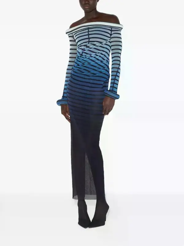 JEAN PAUL GAULTIER Striped Maxi Dress