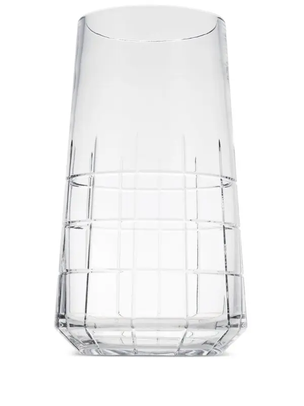Christofle Medium Graphik Crystal Vase - White