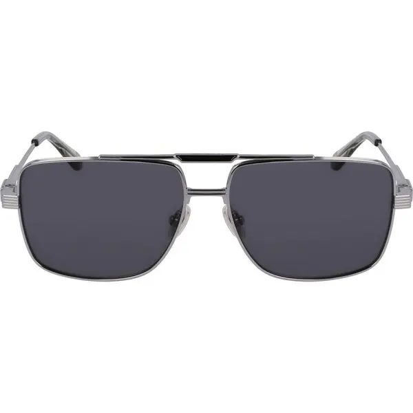 FERRAGAMO Gancini Prisma Navigator Sunglasses - Light Ruthenium