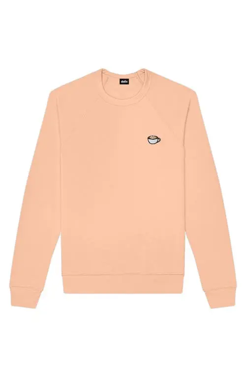 DALIX Cappuccino Fleece Raglan Sweatshirt - Peach