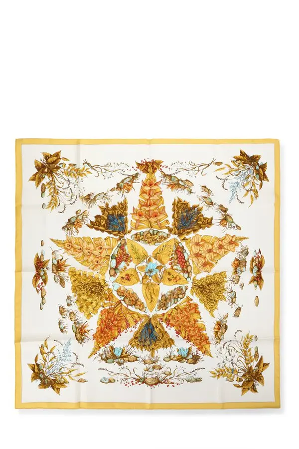 Hermès Multicolor 'pythagore' Silk Scarf 90