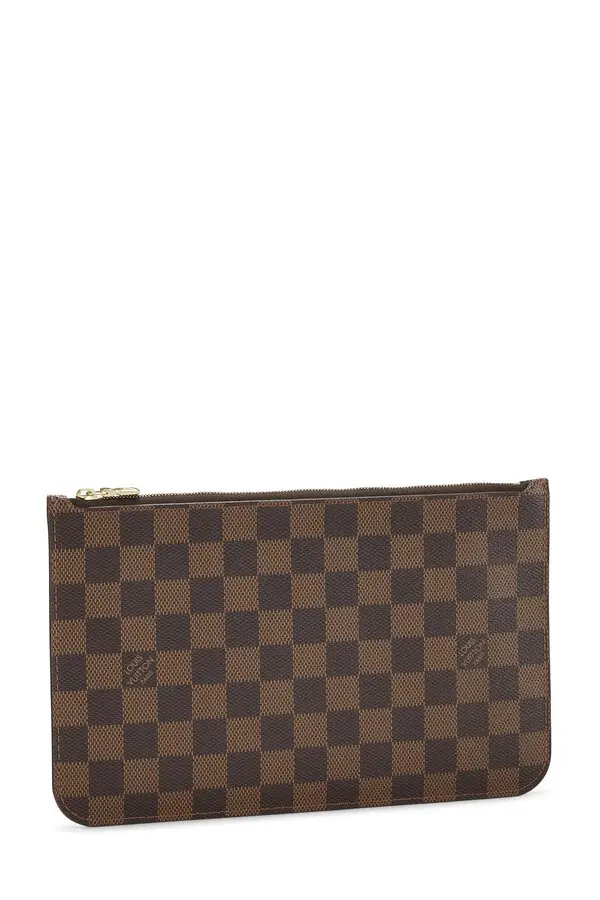 LOUIS VUITTON Damier Ebene Neverfull Pouch - Brown
