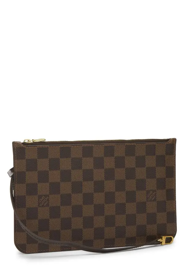 LOUIS VUITTON Damier Ebene Neverfull Pouch - Brown