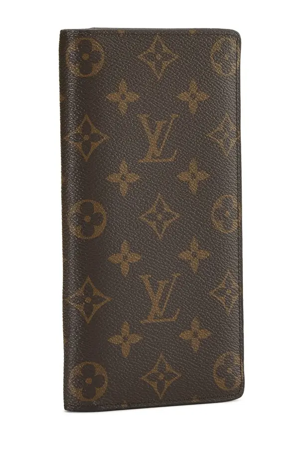 LOUIS VUITTON Monogram Canvas Brazza Wallet - Brown
