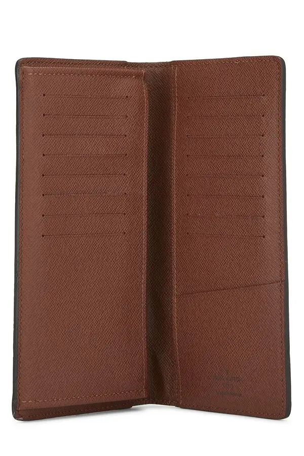 LOUIS VUITTON Monogram Canvas Brazza Wallet - Brown