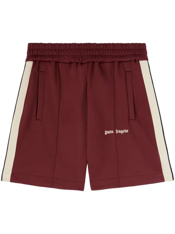 Palm Angels Logo Track Shorts - Red