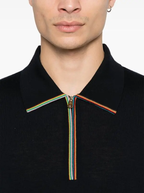 Paul Smith Artist Stripe Detailed Polo Shirt