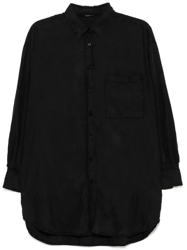 Transit Spread Collar Shirt - Black