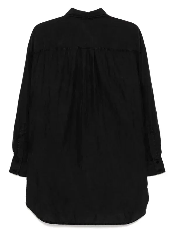 Transit Spread Collar Shirt - Black