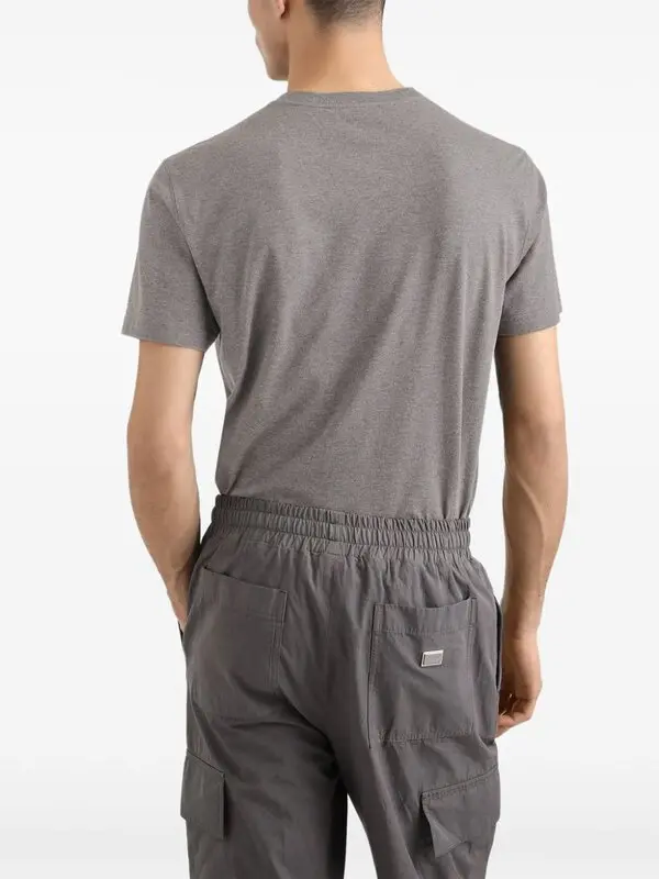 Dolce & Gabbana Logo-plaque Cotton T-shirt - Grey