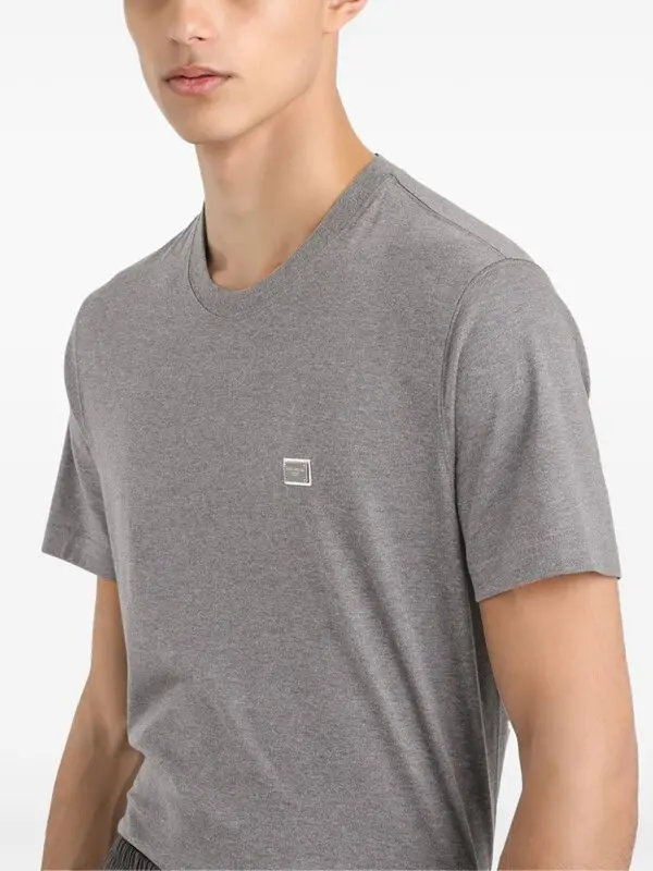 Dolce & Gabbana Logo-plaque Cotton T-shirt - Grey