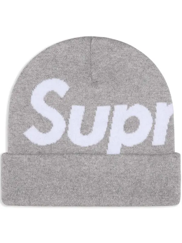 Supreme Intarsia-logo Beanie - Grey