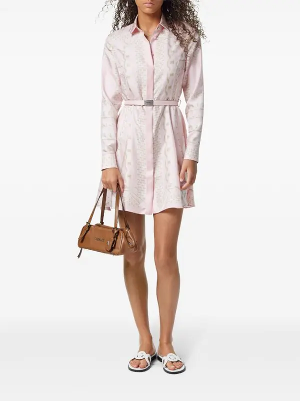 Versace Treasure Silk Midi Shirt Dress