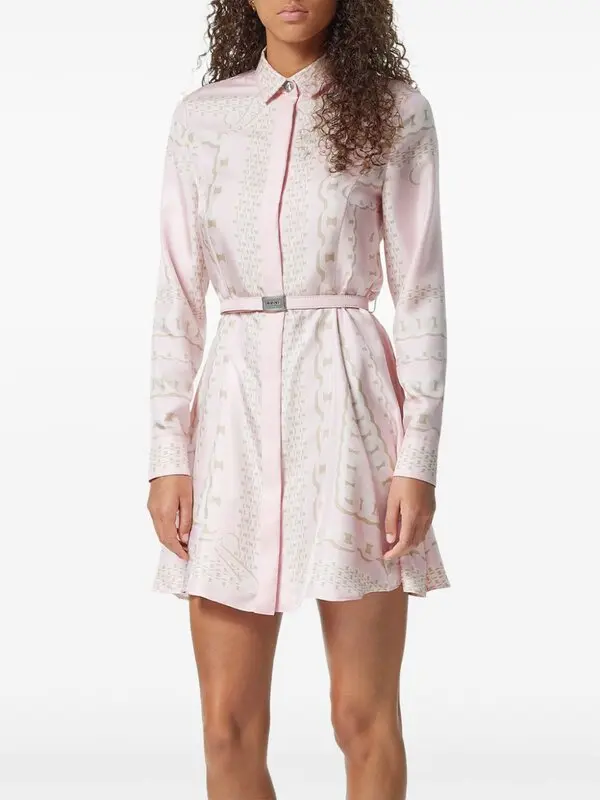 Versace Treasure Silk Midi Shirt Dress