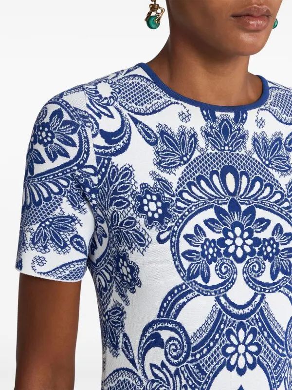 Etro Patterned Jacquard Mini Dress