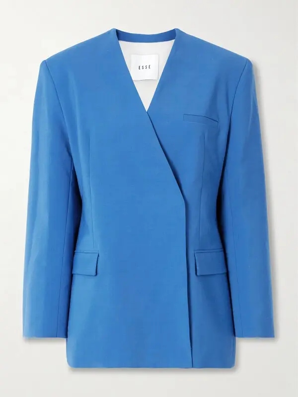 ESSE STUDIOS Homme Double-breasted Oversized Woven Blazer