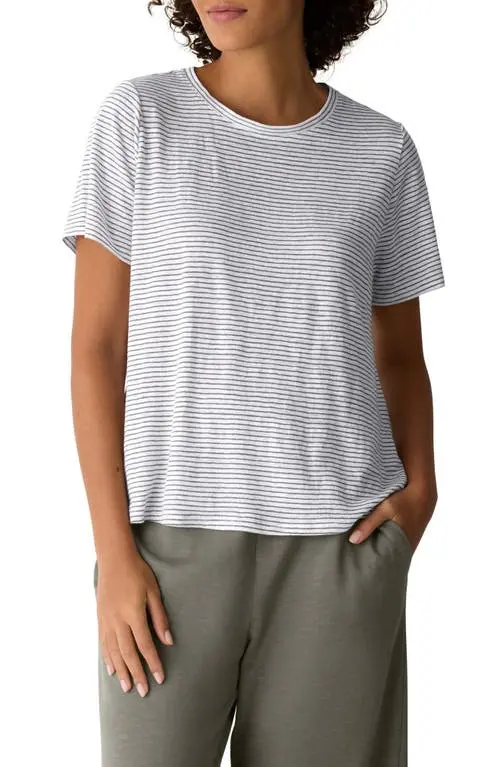 Eileen Fisher Stripe Organic Linen T-shirt