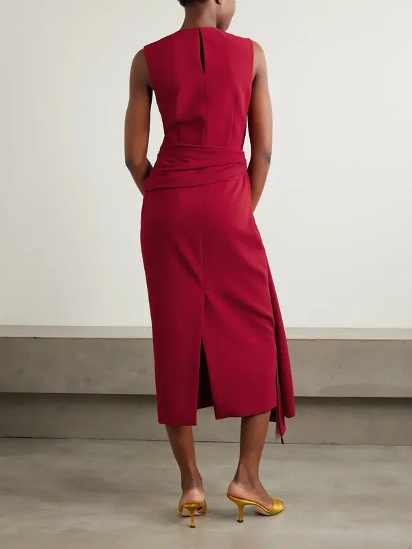 ROKSANDA Elham Draped Crepe Midi Dress