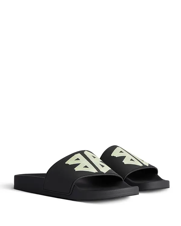 Balenciaga Rubber Slide Sandals - Noir Multi