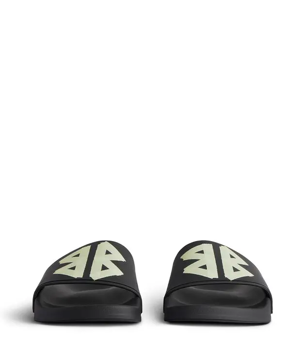 Balenciaga Rubber Slide Sandals - Noir Multi