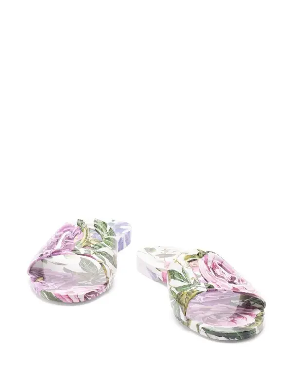 Dolce & Gabbana Floral-print Slides