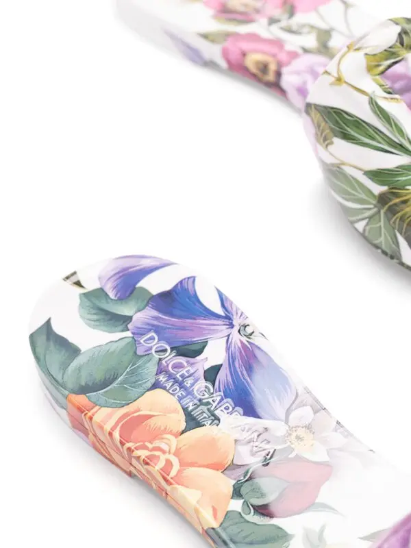 Dolce & Gabbana Floral-print Slides