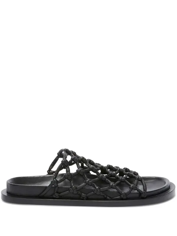 JIL SANDER Mesh Leather Sandals