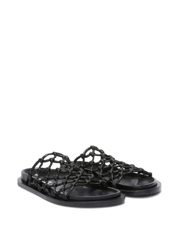 JIL SANDER Mesh Leather Sandals